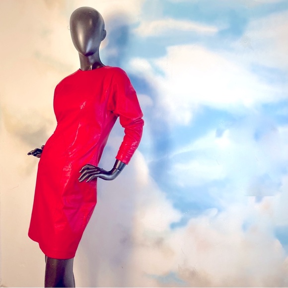 Ambria | Dresses | Ambria Vintage Leather Dress | Poshmark